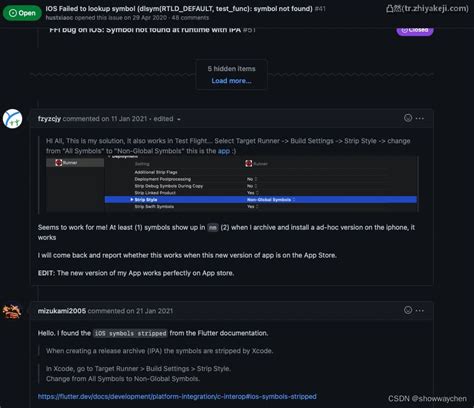 Ios Archive打包后运行出现unhandled Exception Invalid Arguments Failed To Lookup Symbol错误的解决办法 Csdn博客