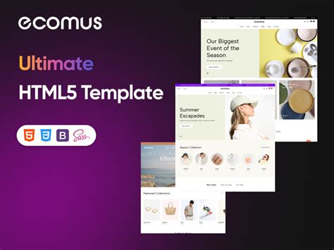 Ecomus Fashion Ecommerce Html Bootstrap Template By Themesflat On Dribbble