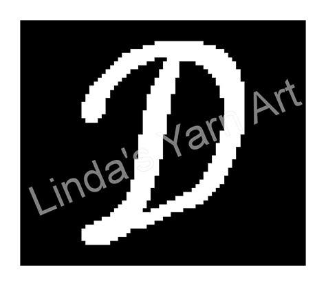 Monogram Cursive D Lindas Yarn Art