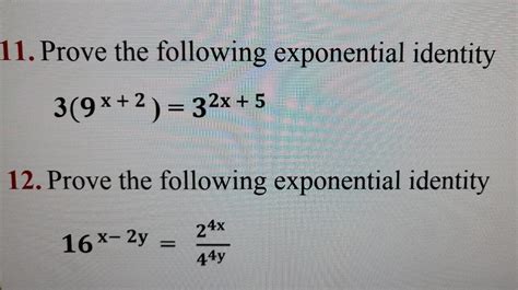 Solved 1 Prove The Following Exponential Identity