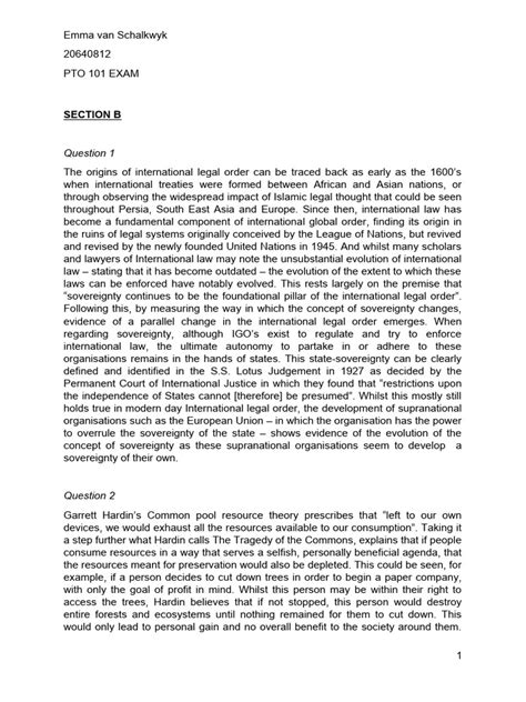 pto 101 exam section b pdf goods international law