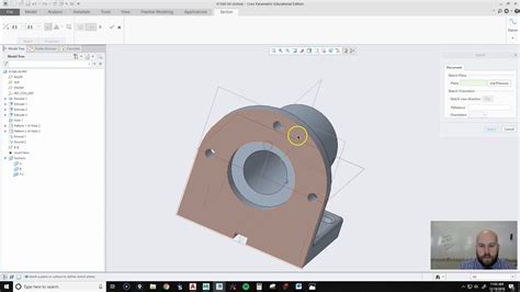 Creo Creating A Section View Youtube