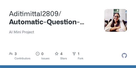 Github Aditimittal2809automatic Question Generator Ai Mini Project