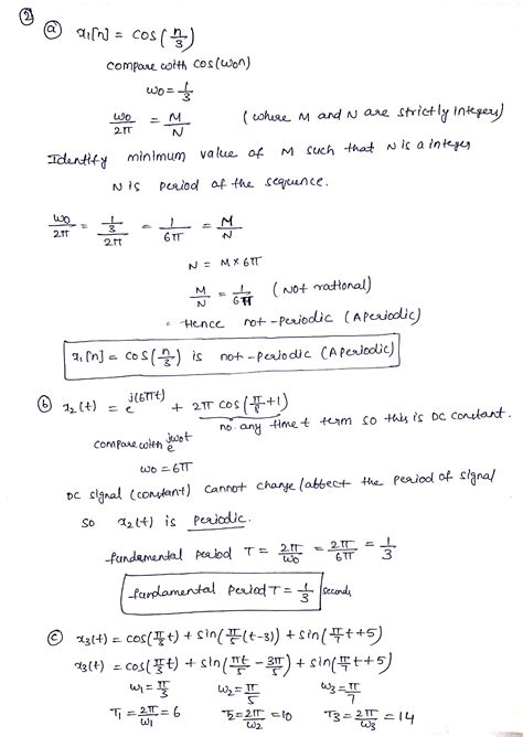 Solved Determine Whether Or Not Each Of The Following Signals Are Course Hero