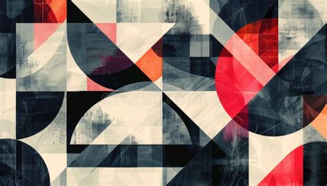 Exploring Modern Geometric Abstract Design With Vibrant Colors And Bold Patterns Aig62 Stock