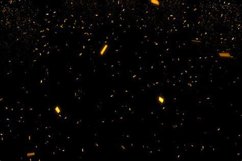 떨어지는 황금 금속 반짝임 호 색종이 검은 배경 금 휴일 및 축제 재미에 애니메이션 이동 공휴일에 대한 스톡 사진 및 기타 이미지 Istock