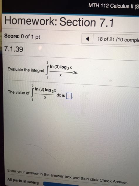Solved Homework Section 7 1 Score 0 Of 1 Pt 4 Of 21 10