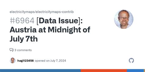 Austria At Midnight Of July 7th · Issue 6964 · Electricitymapselectricitymaps Contrib · Github