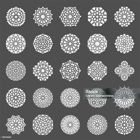 이슬람 장식 벡터 페르시아 모티프 3d 꽃 아랍어 별 지질 장식 둥근 패턴 요소 아라베스크 만다라 기하학적 로고 템플릿 세트입니다 원형 장식 아랍 기호 벡터 꽃 식물에 대한