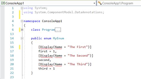 C Am I Missing A Using To Use Displayname String On An Enum