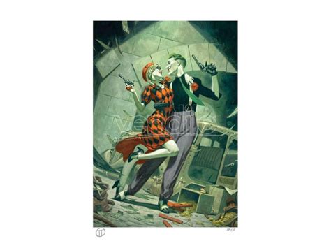 Sideshow Toys Dc Comics Art Print Harley Quinn And The Joker Lawless