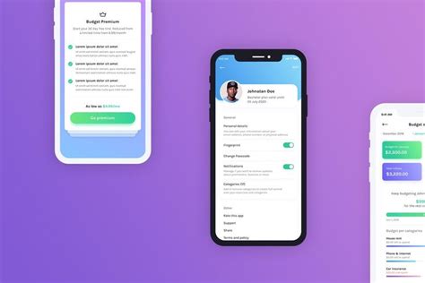 Budget Planner Mobile Ui Kit Ui Kit Mobile Ui Budget Planner