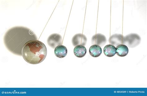 Newton S Cradle Stock Illustration Illustration Of Concept 4854589