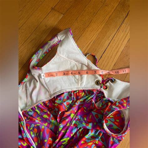 60s 70s Vintage Bullet Bra Psychedelic Print Maxi Dre Gem