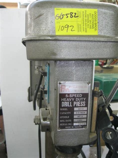 5 speed heavy duty drill press on stand dodds auction