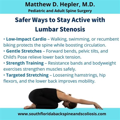 Lumbar Stenosis Exercises To Avoid And Recommendations Matthew D Hepler M D