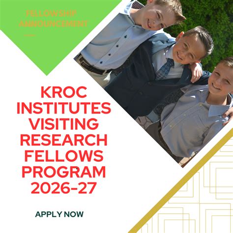 Duration Of Application For Kroc Institutes Visiting Research Fellows