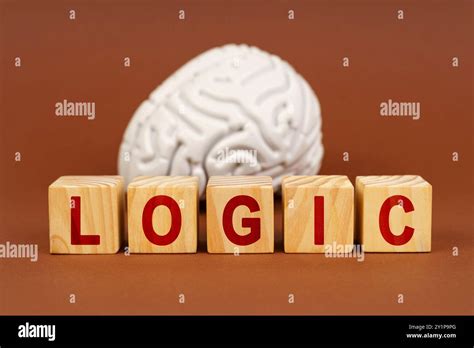 A Depiction Highlighting The Relationship Between Logic And Brain Activity Using Wooden Blocks A Depiction Highlighting The Relationship Between Logic And Brain Activity Using Wooden Blocks