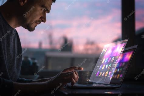 Free Photo Person On The Laptop Using Artificial Intelligence To