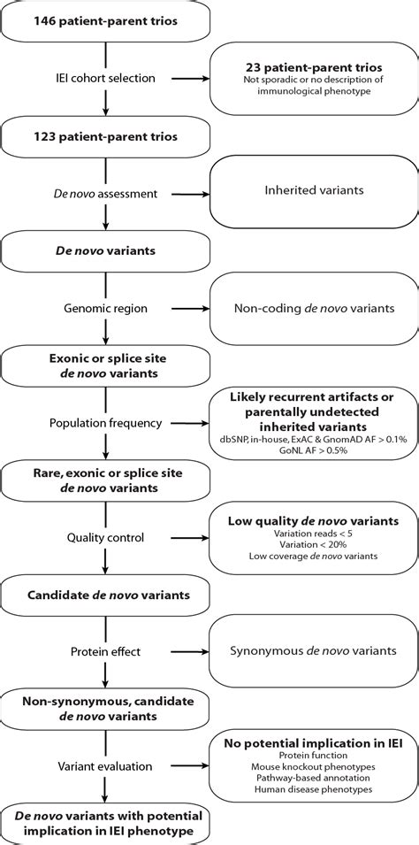Schematic Overview Of Patient Inclusion De Novo Variant Filtering