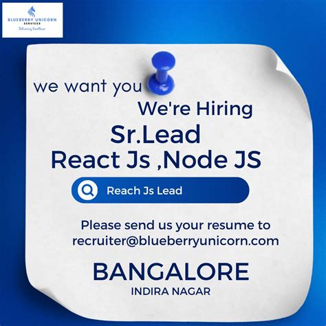 Blueberry Unicorn Services On Linkedin Reactjsdeveloper Reactjsjobs Reactjs Jobseekers