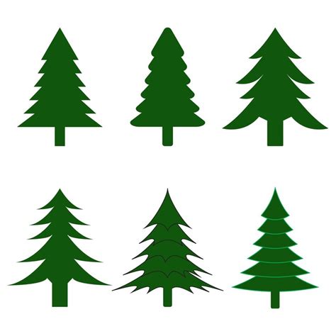 Premium Vector Set Of Christmas Trees Vector Winter Holiday Icons