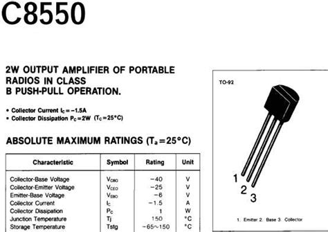 2n5064 Datasheet Specifications Features And Applications