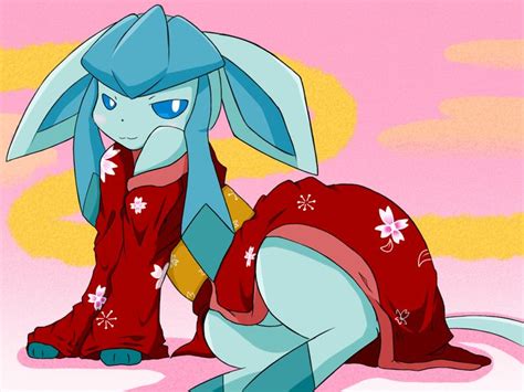 Kimono Glaceon Eevee Pokemon Eeveelutions Sexy Pokemon Cute Pokemon Pictures