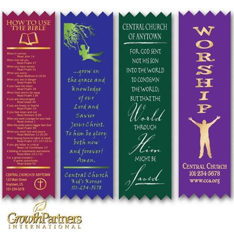 Custom Ribbon Bookmarks Growthpartners International