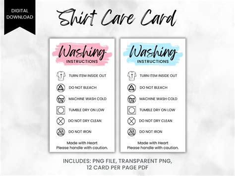Free Printable Htv Care Instructions Download Free Printable Htv Care Instructions Png Images