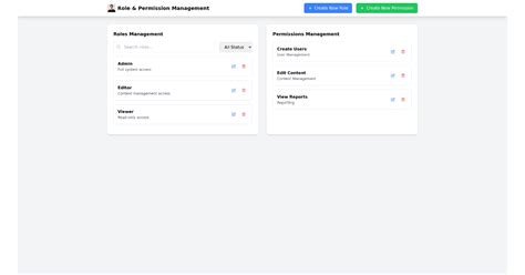 Role Permission Management Free React Tailwind Component