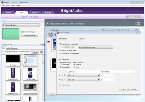 How To GPIO Output Contact Closure Using Bright Author BrightSign Support