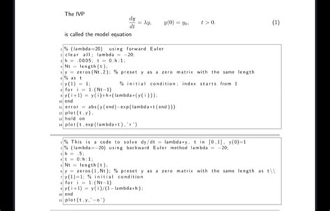 Problem 2 Implement The Backward Euler Method For 4