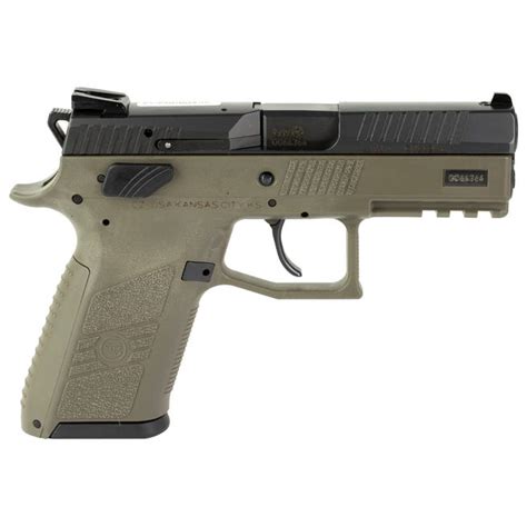 Cz P 07 Od Green 9mm 3 75 Barrel 10 Rounds With Decocker Safety For