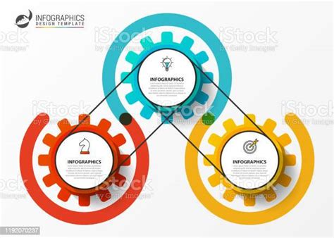 인포그래픽 디자인 템플릿 3단계의 창의적인 컨셉 기어 기계 부분에 대한 스톡 벡터 아트 및 기타 이미지 기어 기계 부분 0