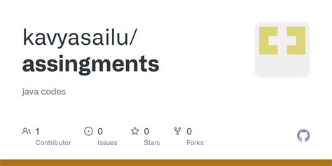 Github Kavyasailuassingments Java Codes