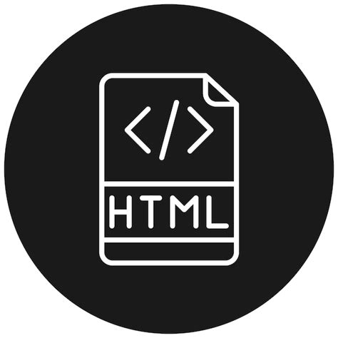 Ícone De Vetor De Arquivo Html Pode Ser Usado Para O Conjunto De ícones