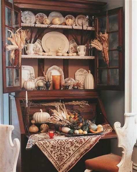 Vintage Thanksgiving Inspiration Thanksgiving Hutch Display Ideas