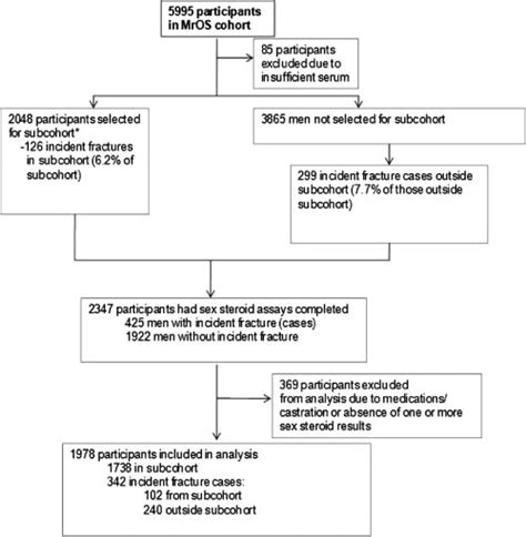 Case Cohort Design For The Mros Sex Steroids And Fracture Study