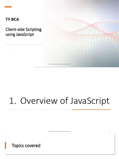 Chapter 1 Overview Of Javascript 2 Pdf Java Script World Wide Web