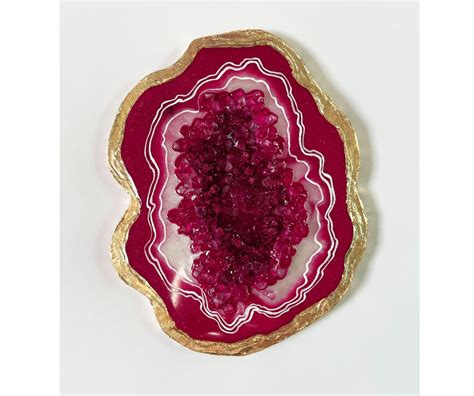 Babe Gem Ruby Geode Wall Art Resin Painting Etsy