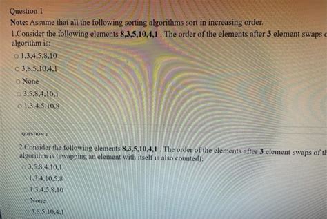 Solved Question 1 Note Assume That All The Following