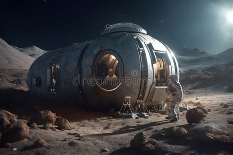 Space Exploration Conceptual Illustration Of A Spaceship Generative