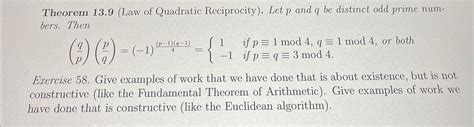 solved theorem 13 9 law of quadratic reciprocity ﻿let p