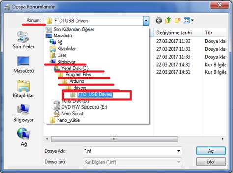 Arduino 5 Nano SÜrÜcÜ YÜkleme Ft232