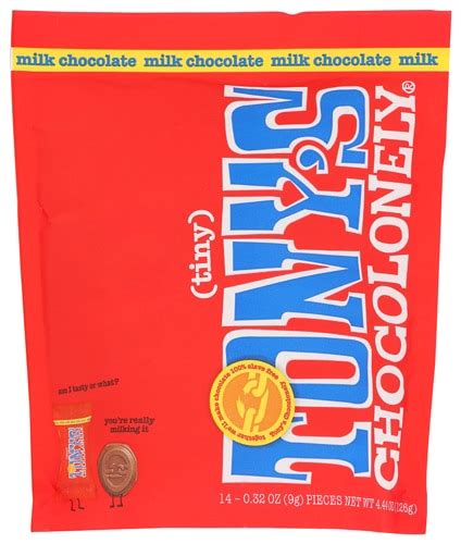 tony s chocolonely tiny tony s pouch milk chocolate 14 pieces vitacost