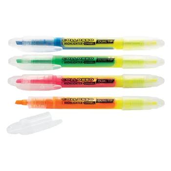 Collosso Slim Highlighters Dual Tip Assorted Wallet