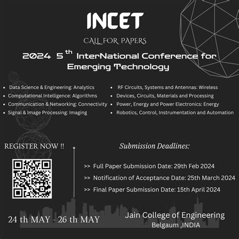 Ieee Ieeecsssit Incet2024 Emergingtech Research Innovation Conference Technology