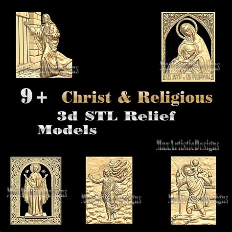 10 Christian Saints 3d Stl Panels For Relief Modeling On Cnc Router Download Max Artistic