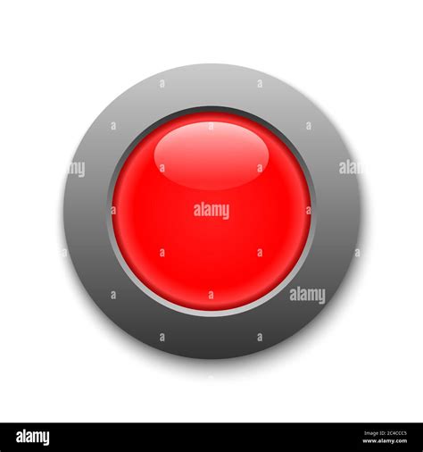 Red Circle Button On White Background Vector Stock Vector Image Art Alamy
